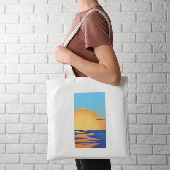 Bags | Artistic Calming Power Of Sunset Tote Bag | Poshmark